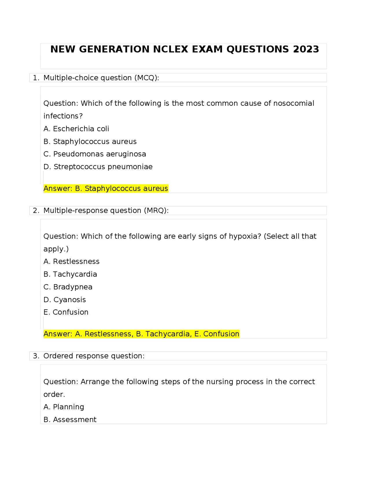 NEW GENERATION NCLEX EXAMINATION 2023 Top Grade with All Answers Verified 100% | Exams Nursing ...