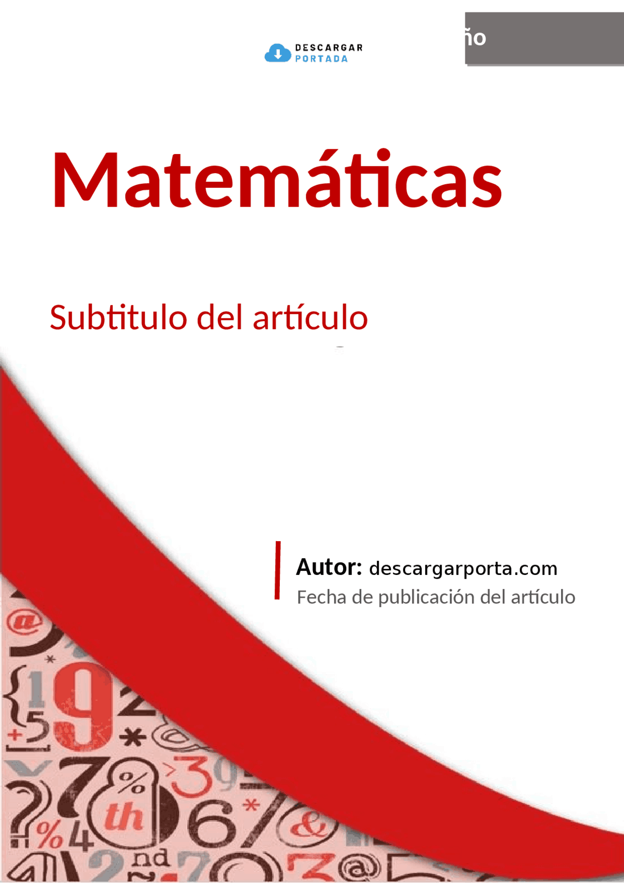 Portada para documentos y trabajo escolar | Apuntes de Diseño | Docsity