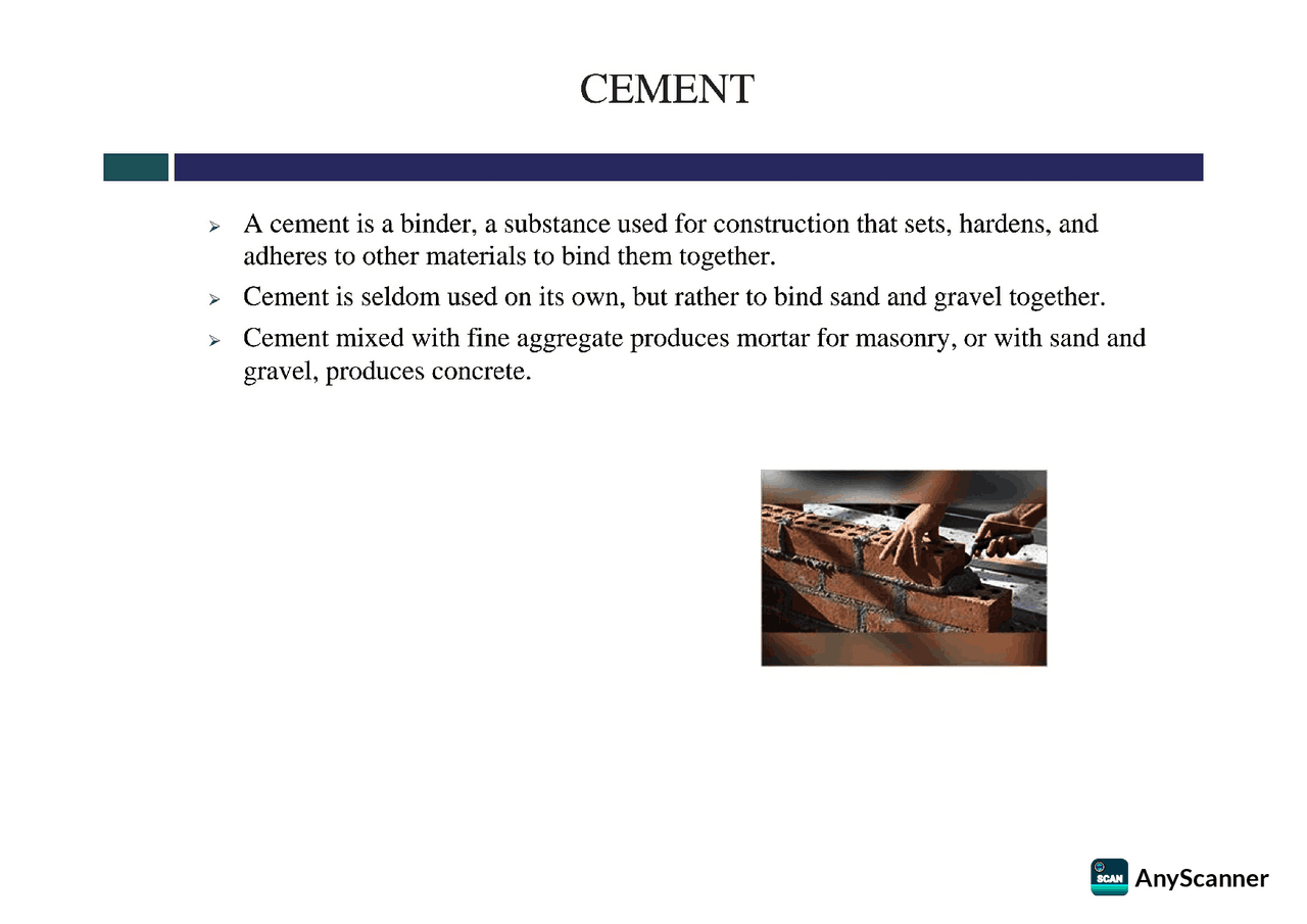 Cement and it's types | Study Guides, Projects, Research Engineering ...