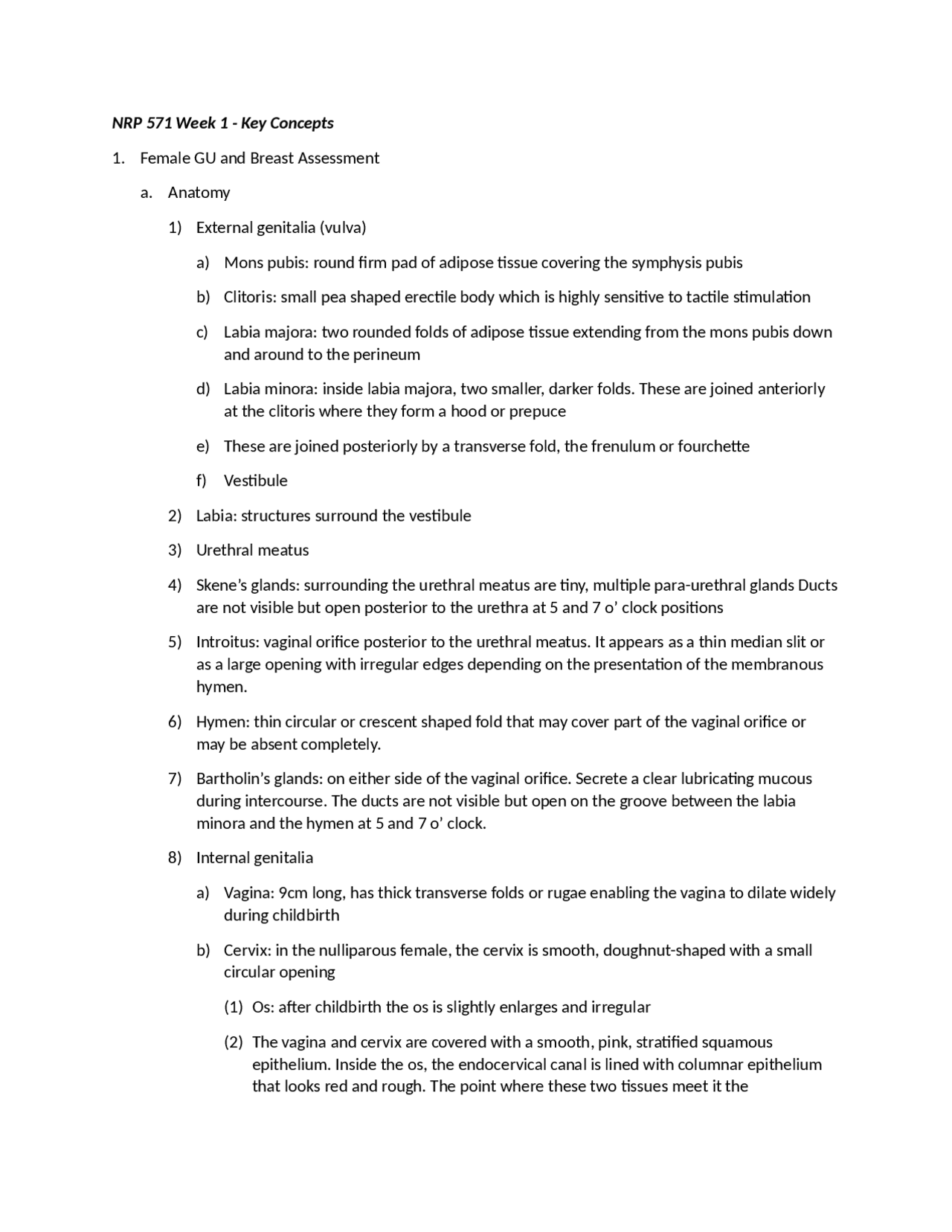 UOP NRP 571 Quiz Week 1 2023 Latest | Exams Nursing | Docsity