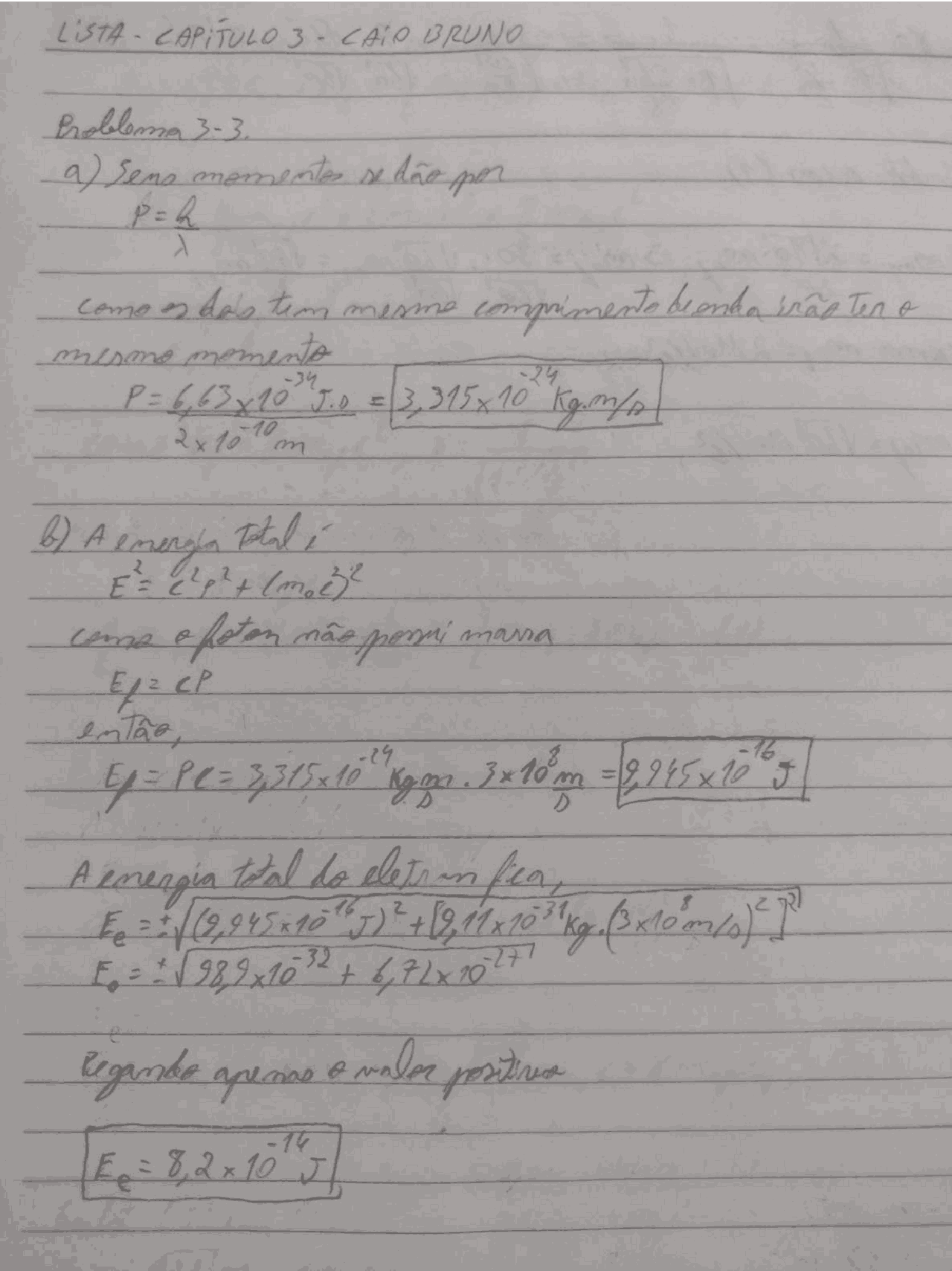 Exercicios Cap 3 Física Quântica Exercises Physics Docsity