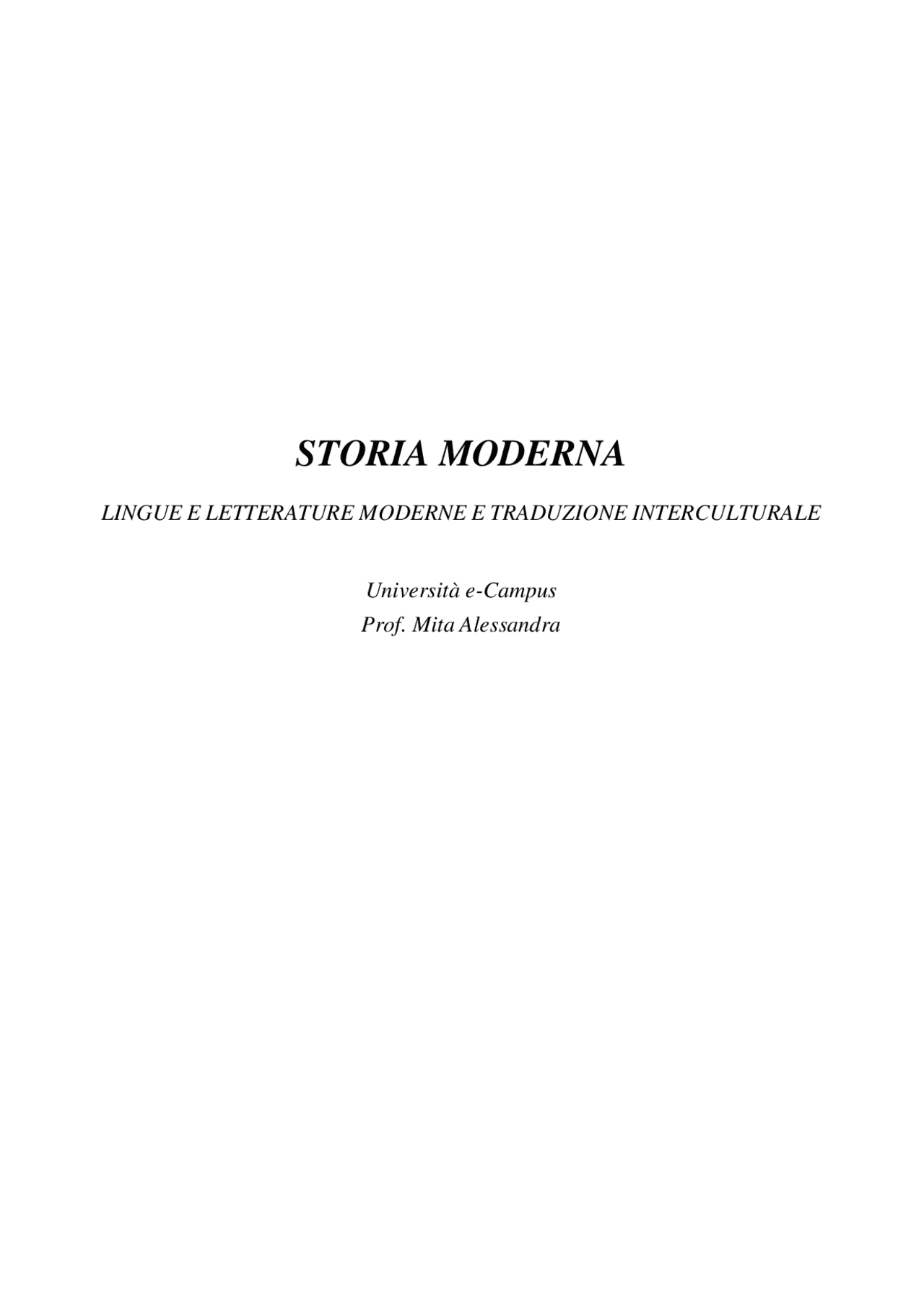 Risposte chiuse COMPLETO (aggiornato 22-23) - STORIA MODERNA - Prof. Mita Alessandra | Panieri ...