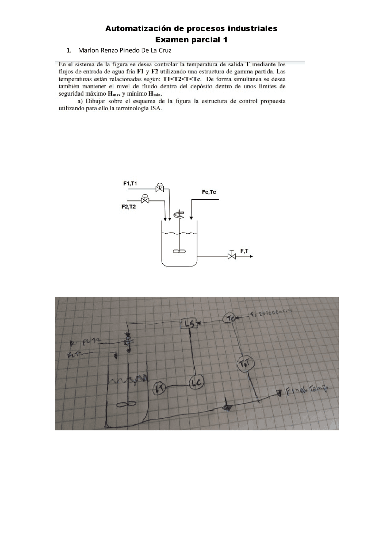 Parcial De Automatización Exámenes De Automatización Industrial Docsity