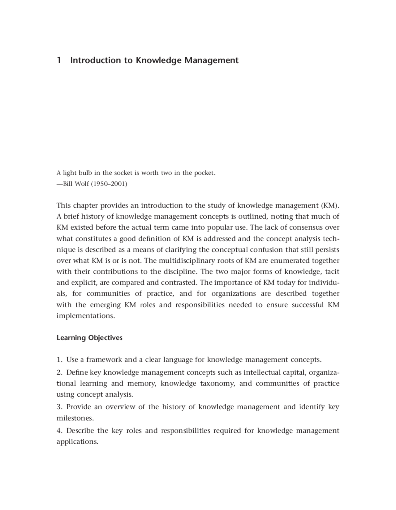 Knowledge Management Lecture Notes Industrial Management Docsity