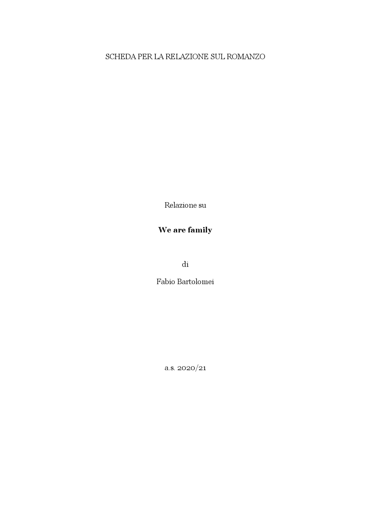 Scheda libro in Italiano del libro "We are family" | Guide, Progetti e ...