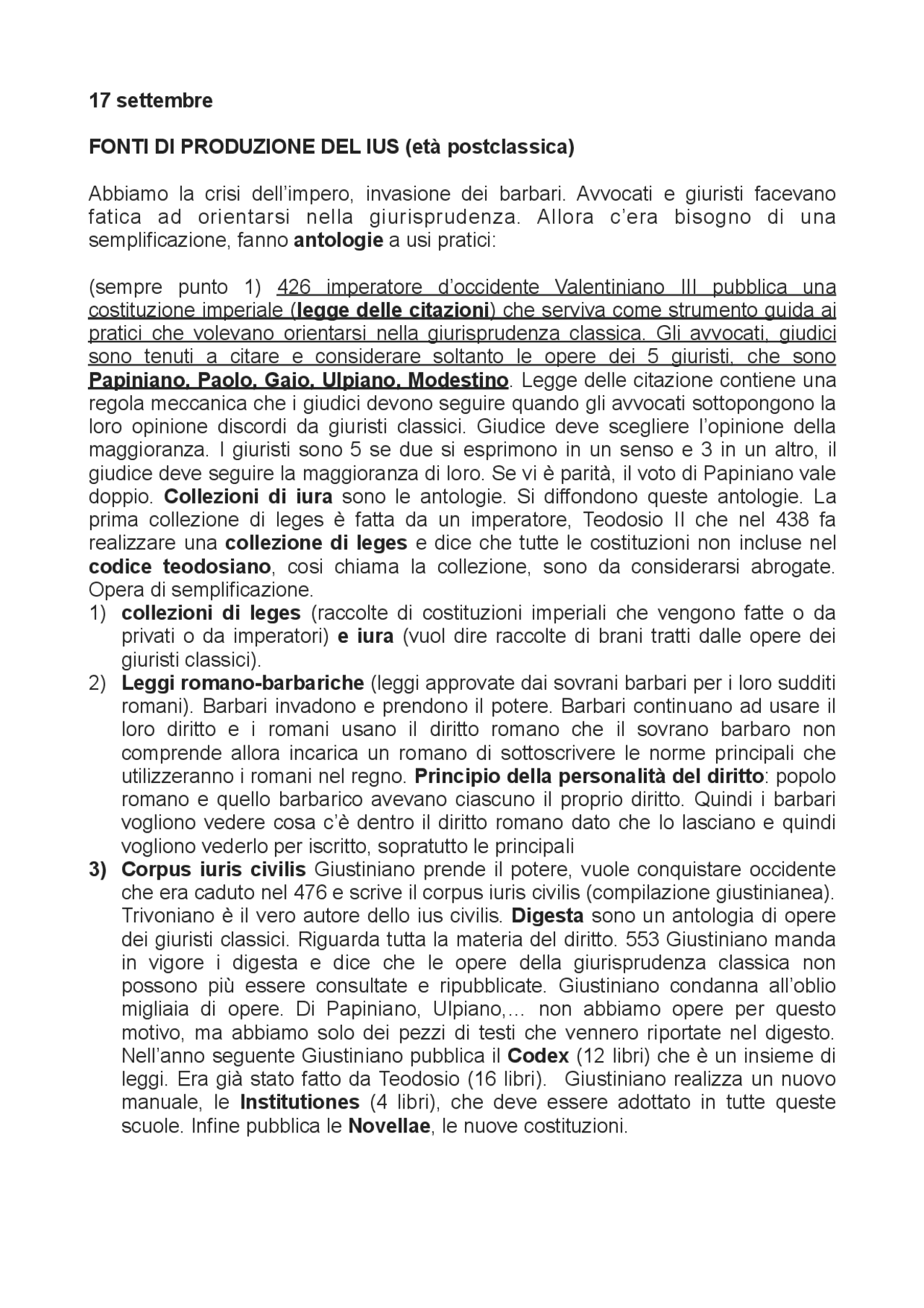 Diritto Romano Modulo 1 Appunti Di Diritto Romano Docsity