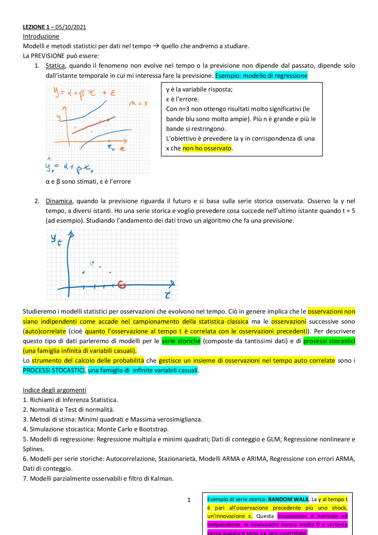 Appunti di teoria di statistica II | Appunti di Statistica | Docsity