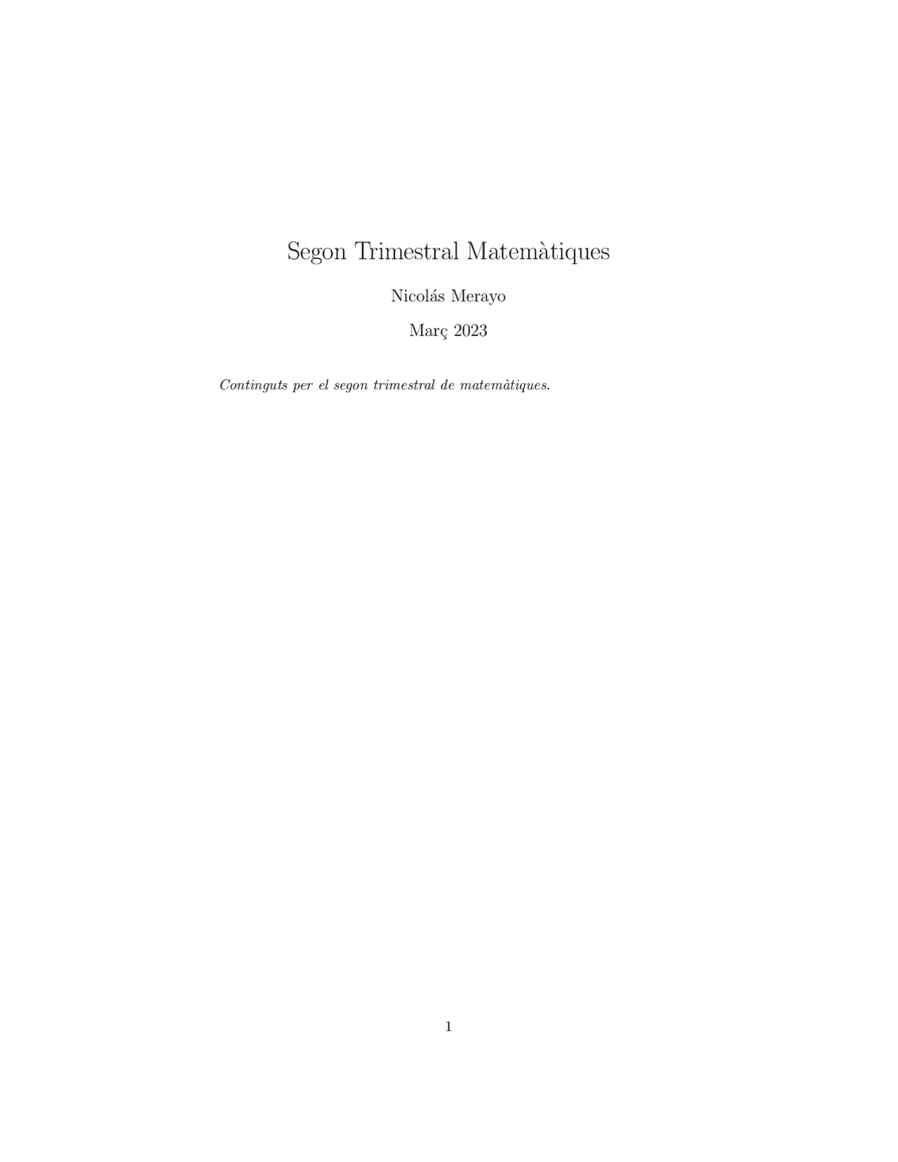 Maths Batxillerat 2022 2023 Exercises Mathematics Docsity