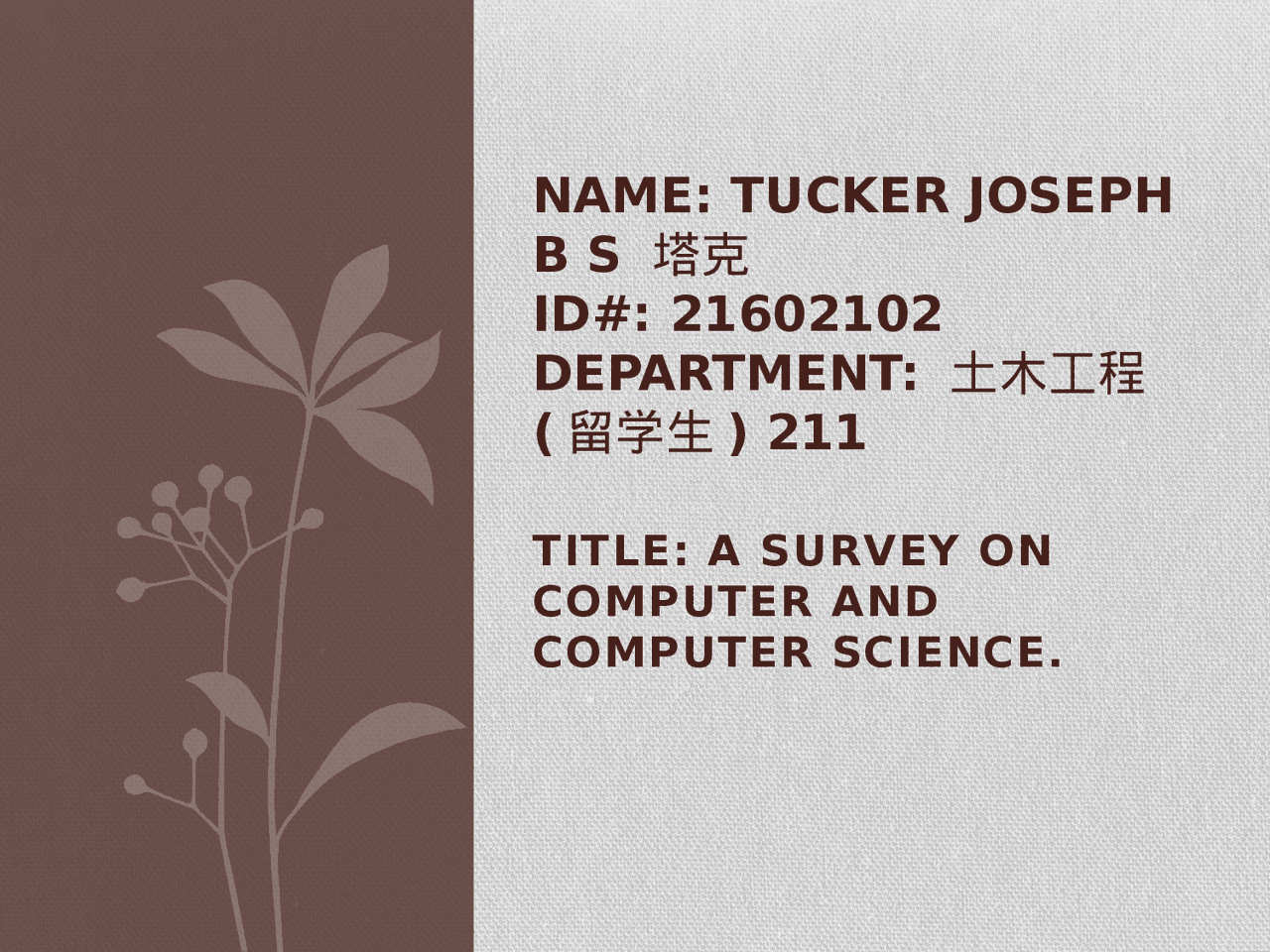 The Document That You Are About To Read Is A Survey On Computer And Computer Science Thesis