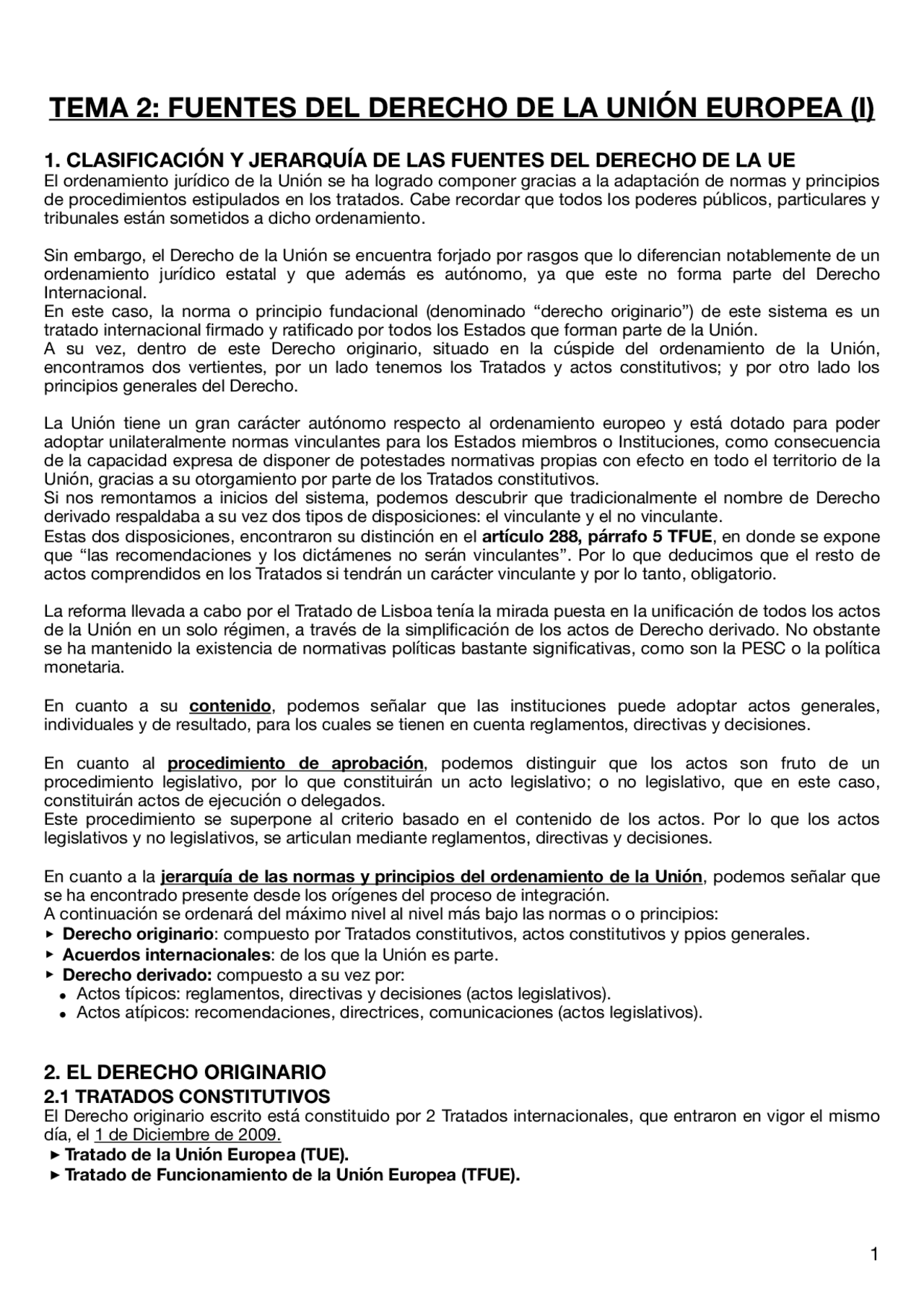 Tema 2: fuentes del derecho UE + STC Nold | Resúmenes de Derecho de la ...