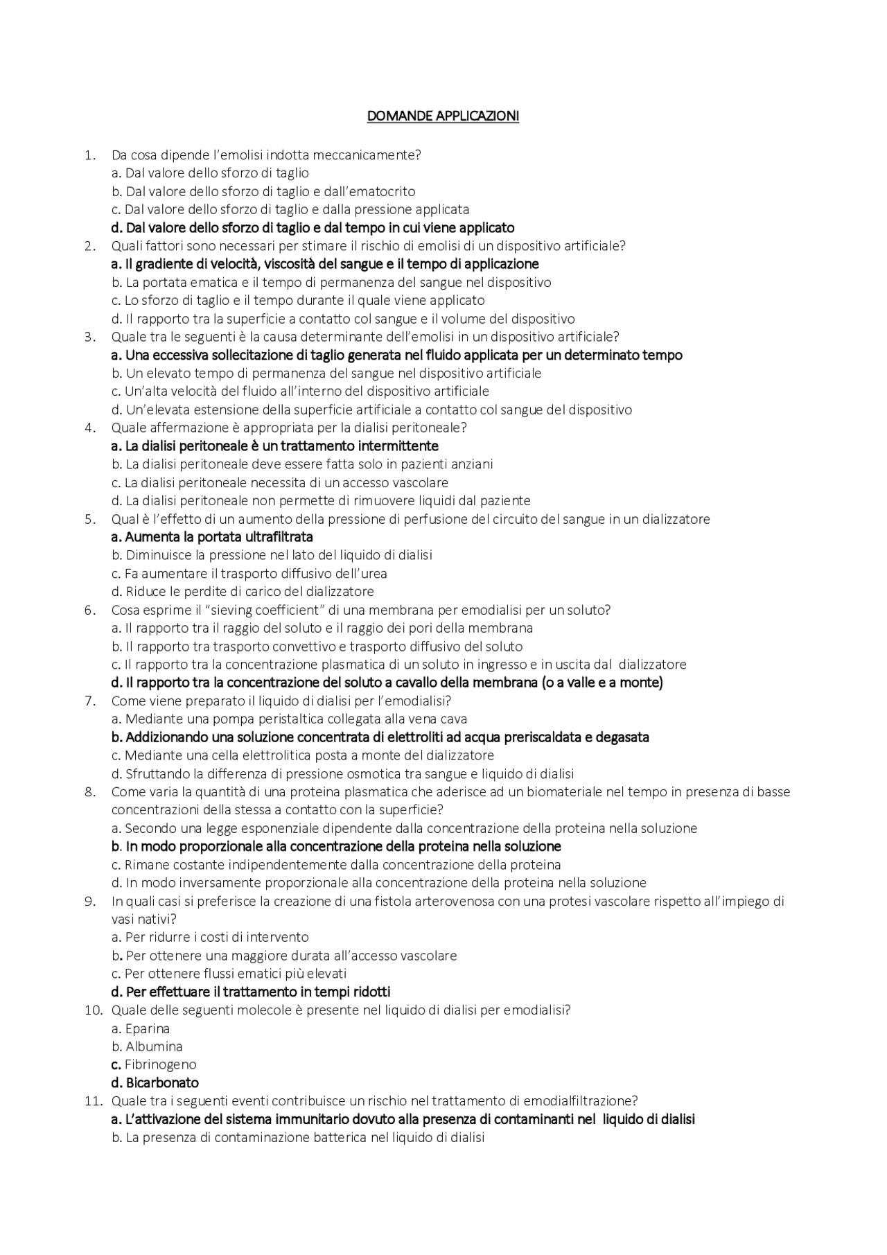 Domande A Crocette Con Risposta Di Applicazioni Ingegneristiche In