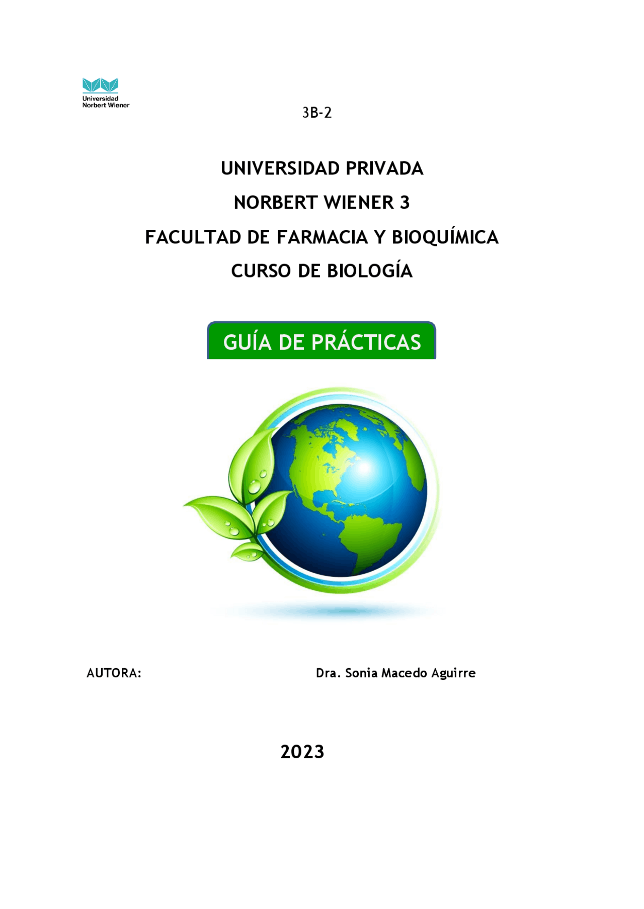 Guía De Practica Para Bilogia Apuntes De Biología Docsity