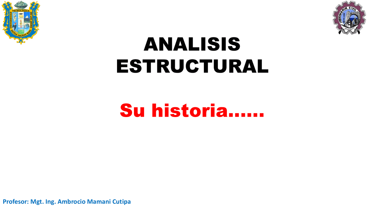 Análisis estructural | Diapositivas de Análisis Estructural | Docsity