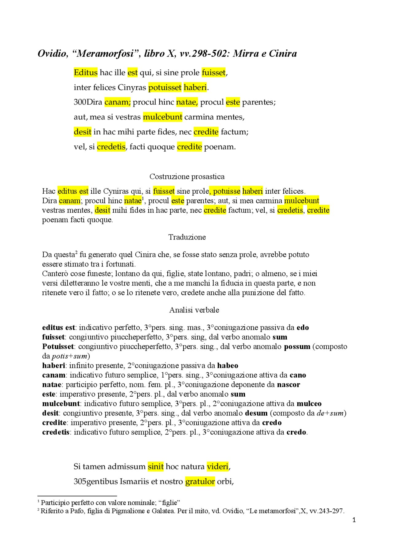 Ovidio, Metamorfosi, X, Mirra e Cinira | Traduzioni di Letteratura ...