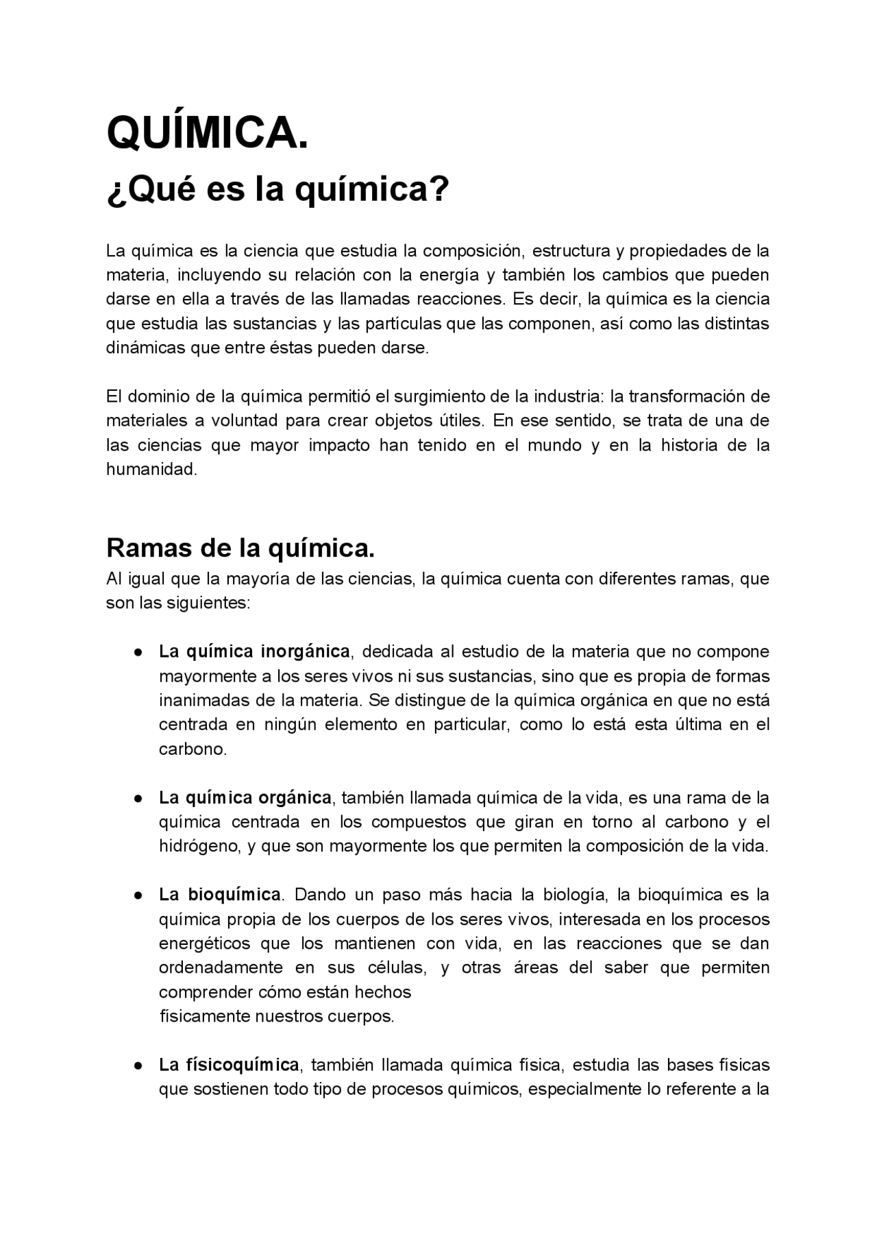 Química que es, que es e atomo y sus partes | Apuntes de Química | Docsity