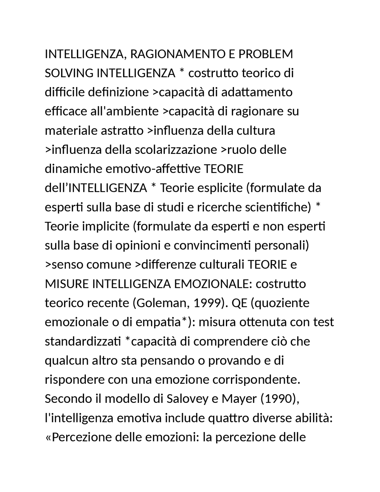 Intelligenza Ragionamento E Problem Solving Intelligenza Schemi E