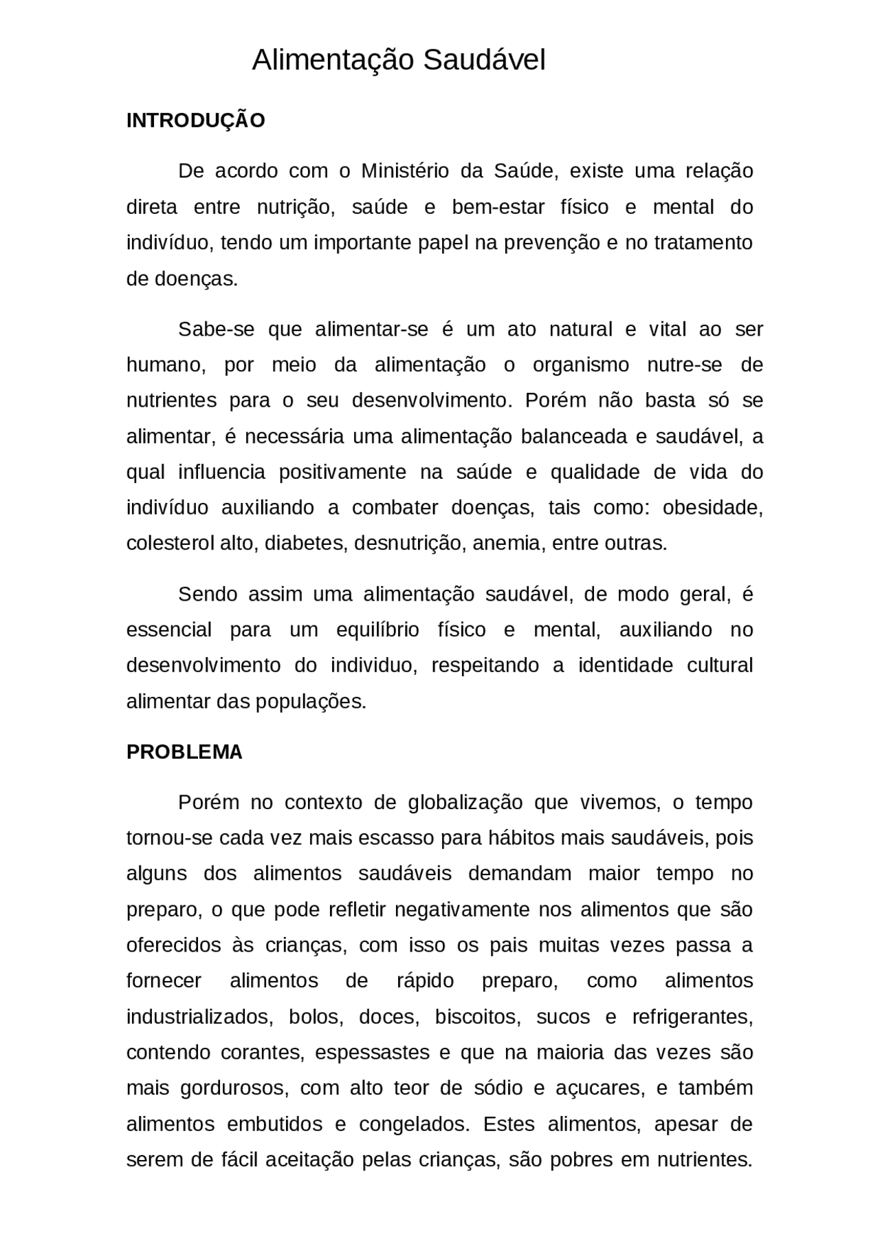 Alimentação Saudável Lecture Notes Pedagogy Docsity