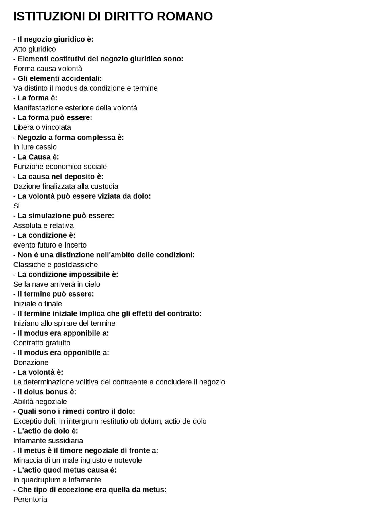 Istituzioni Di Diritto Romano 2023 Esercizi Di Istituzioni Di Diritto