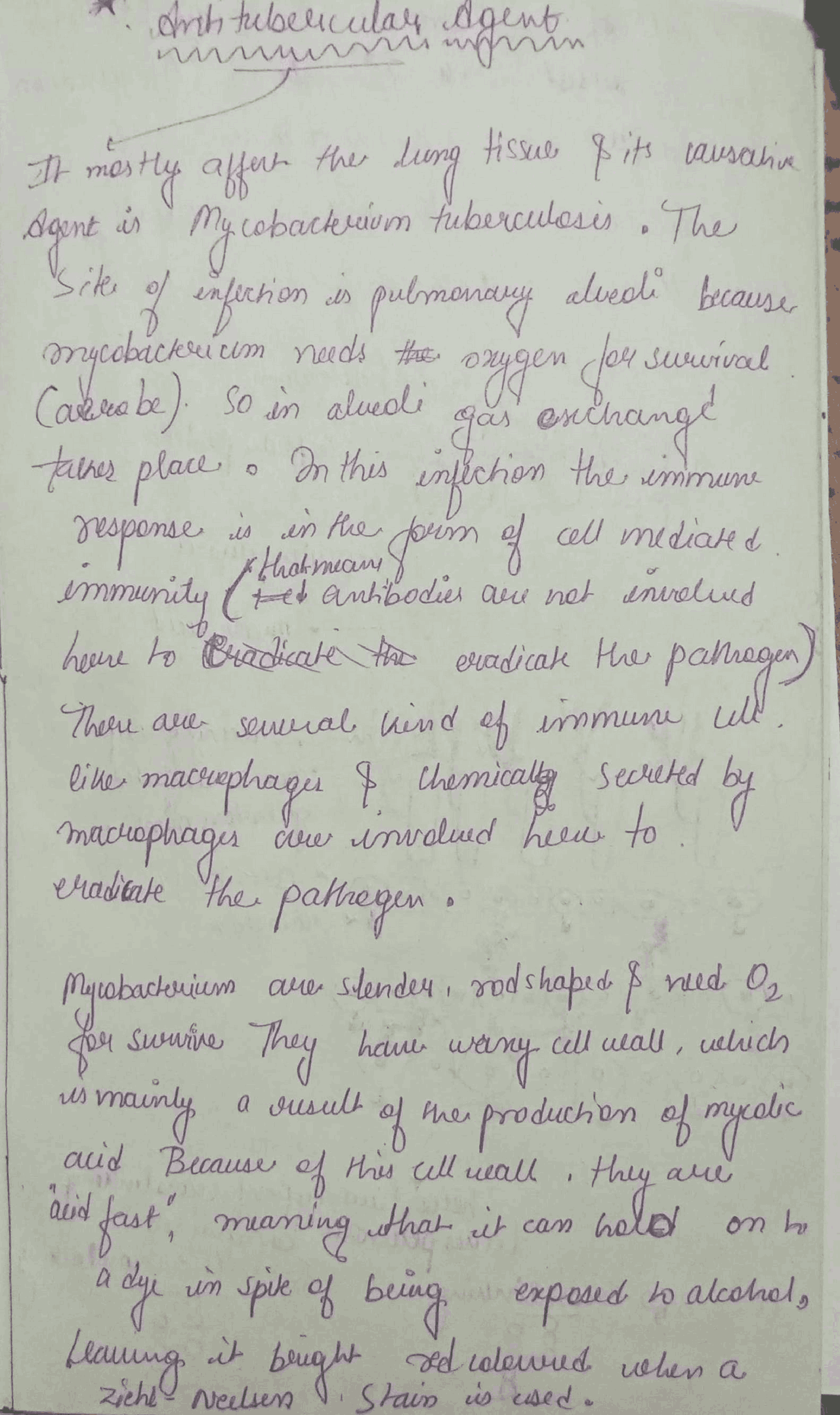 PATHOLOGY OF tuberculosis | Study notes Pharmacology | Docsity