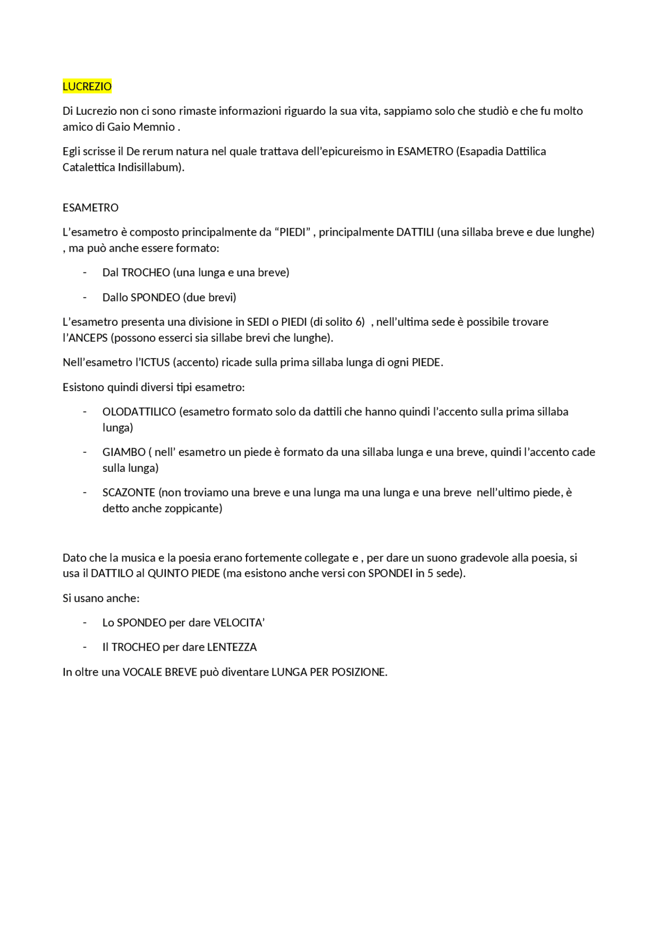 Lucrezio E Catullo Schemi Schemi E Mappe Concettuali Di Latino
