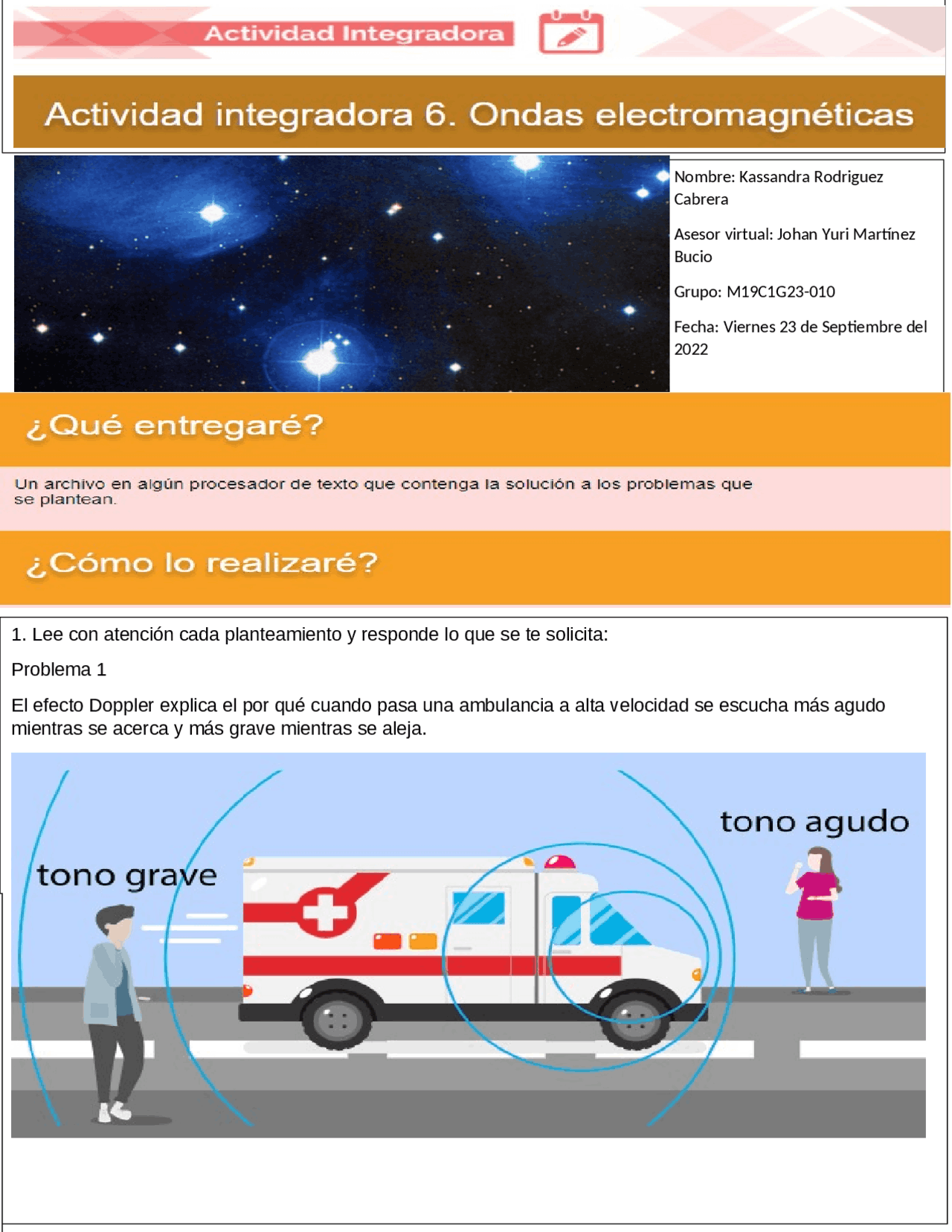 Modulo 19. Actividad integradora 6 | Ejercicios de Cultura Científica | Docsity