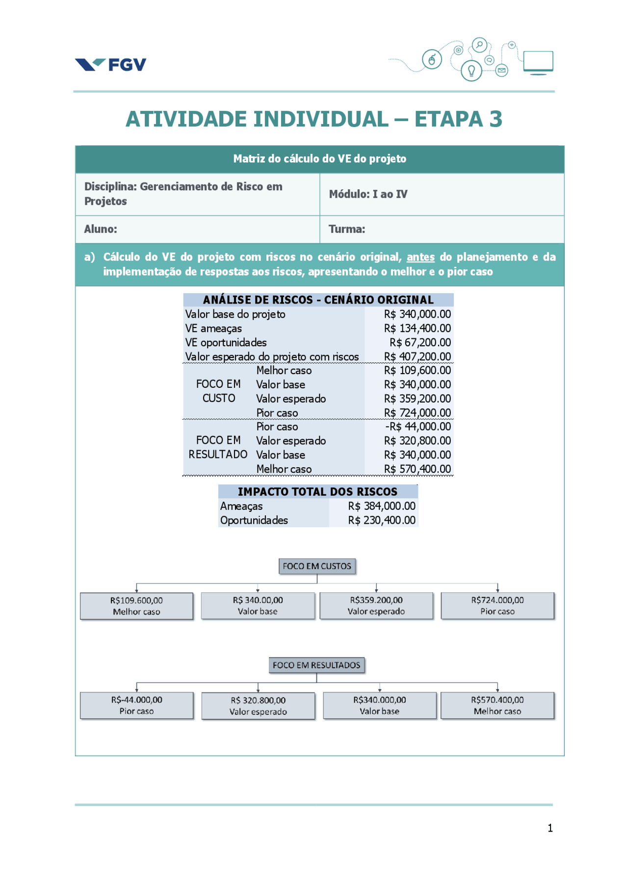 AI Gerenciamento de Risco - Etapa 03 | Exercícios Análise de Riscos ...