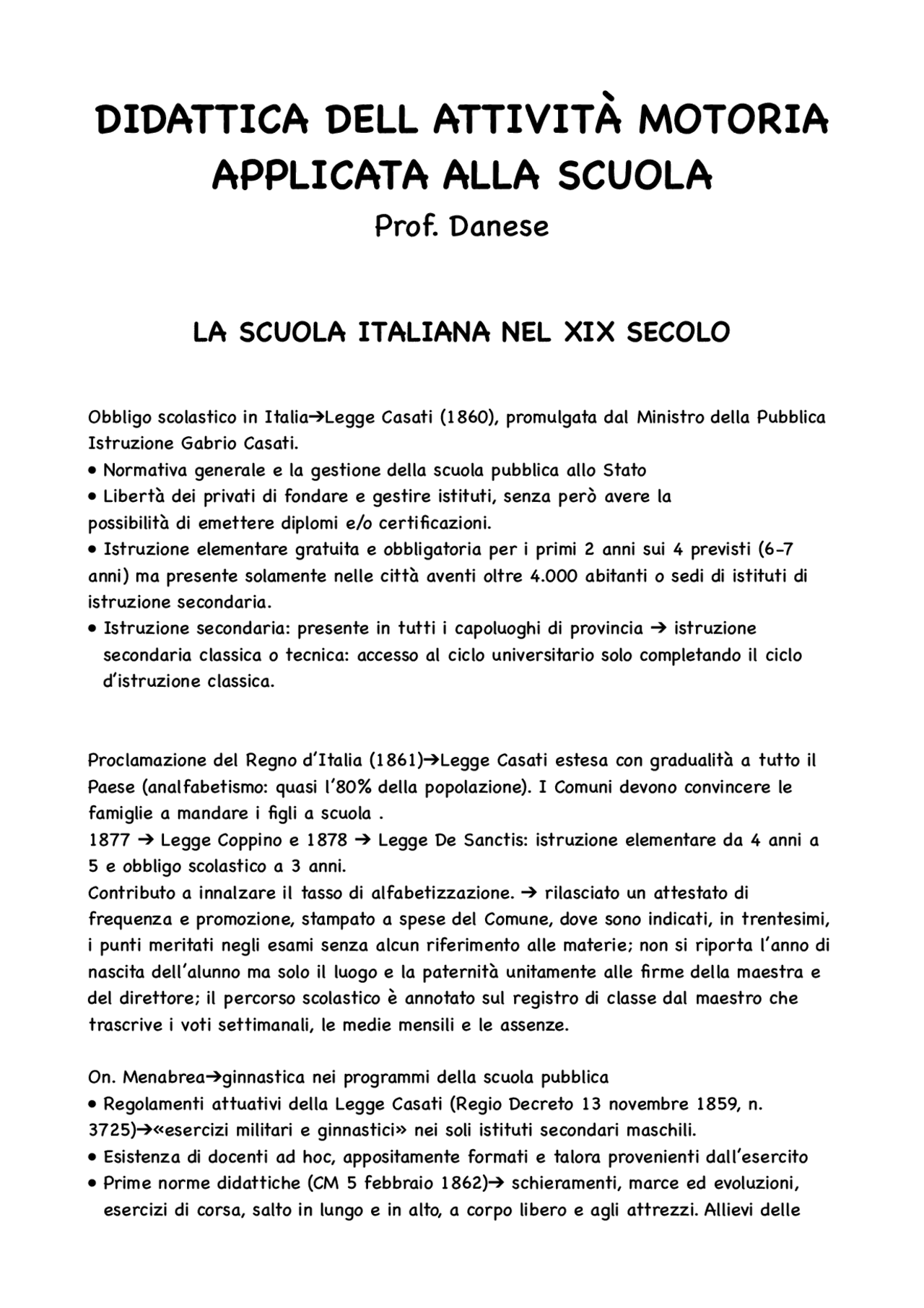 Didattica dell’attività motoria applicata alla scuola prof Danese ...