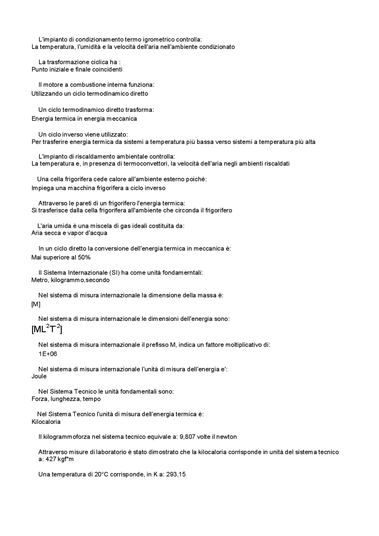 Fisica tecnica industriale L9 Mercatorum ingegneria gestionale | Prove d'esame di Fisica Tecnica ...