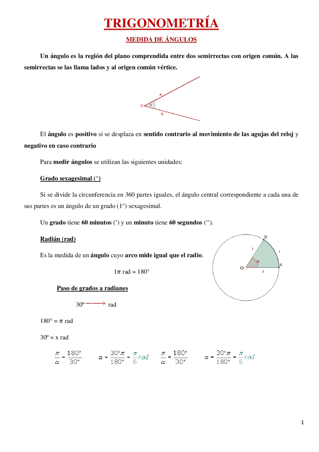 Trigonometria basica | Guías, Proyectos, Investigaciones de Matemáticas ...