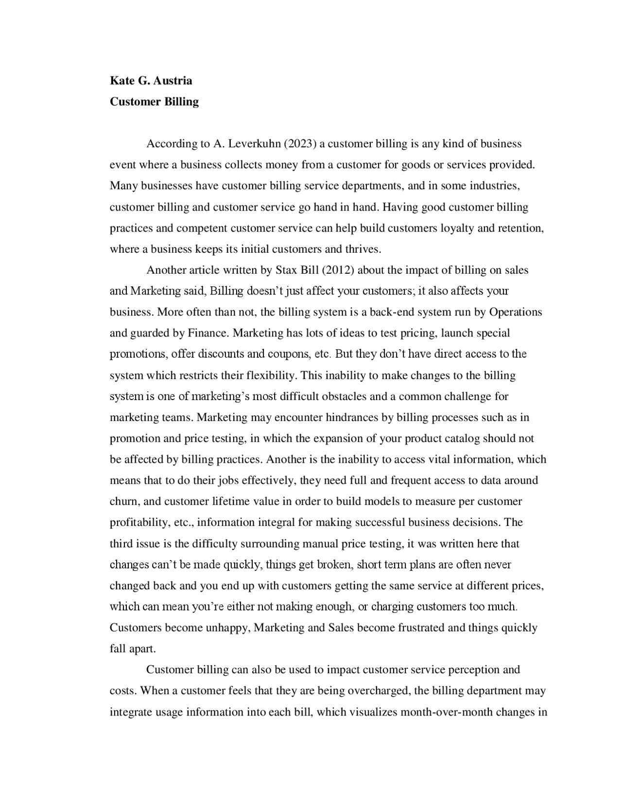Customer Billing And Invoicing Thesis Accounting Docsity Customer Billing And Invoicing Thesis Accounting Docsity