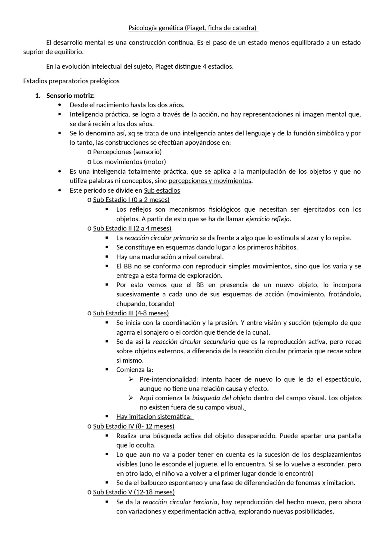 Piaget Diagnostico Operatorio Apuntes De Psicopedagogía Docsity