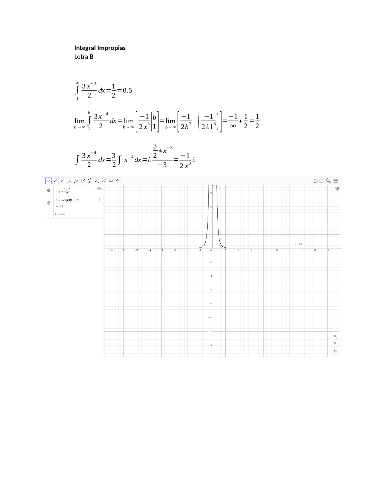 Integrales Impropias | Ejercicios de Cálculo diferencial y integral | Docsity