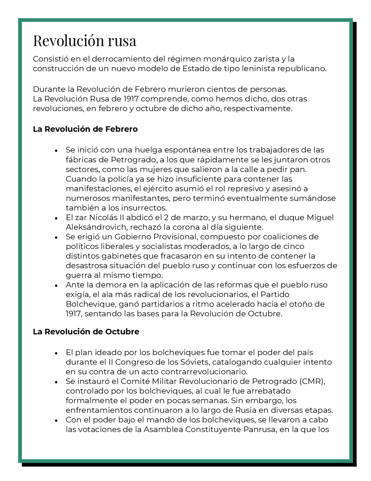 Historia de la revolucion rusa | Monografías, Ensayos de Historia | Docsity