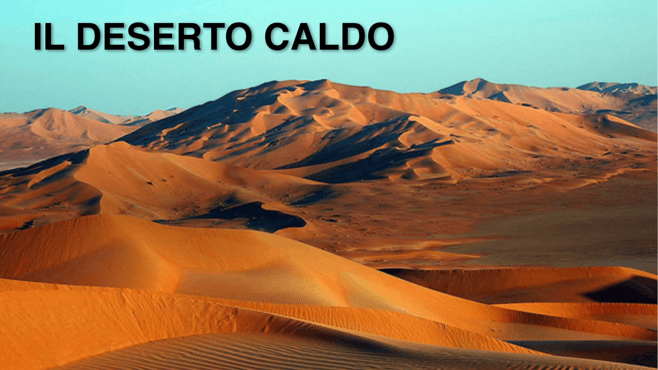 Scienze: bioma deserto caldo | Slide di Scienze della Terra | Docsity