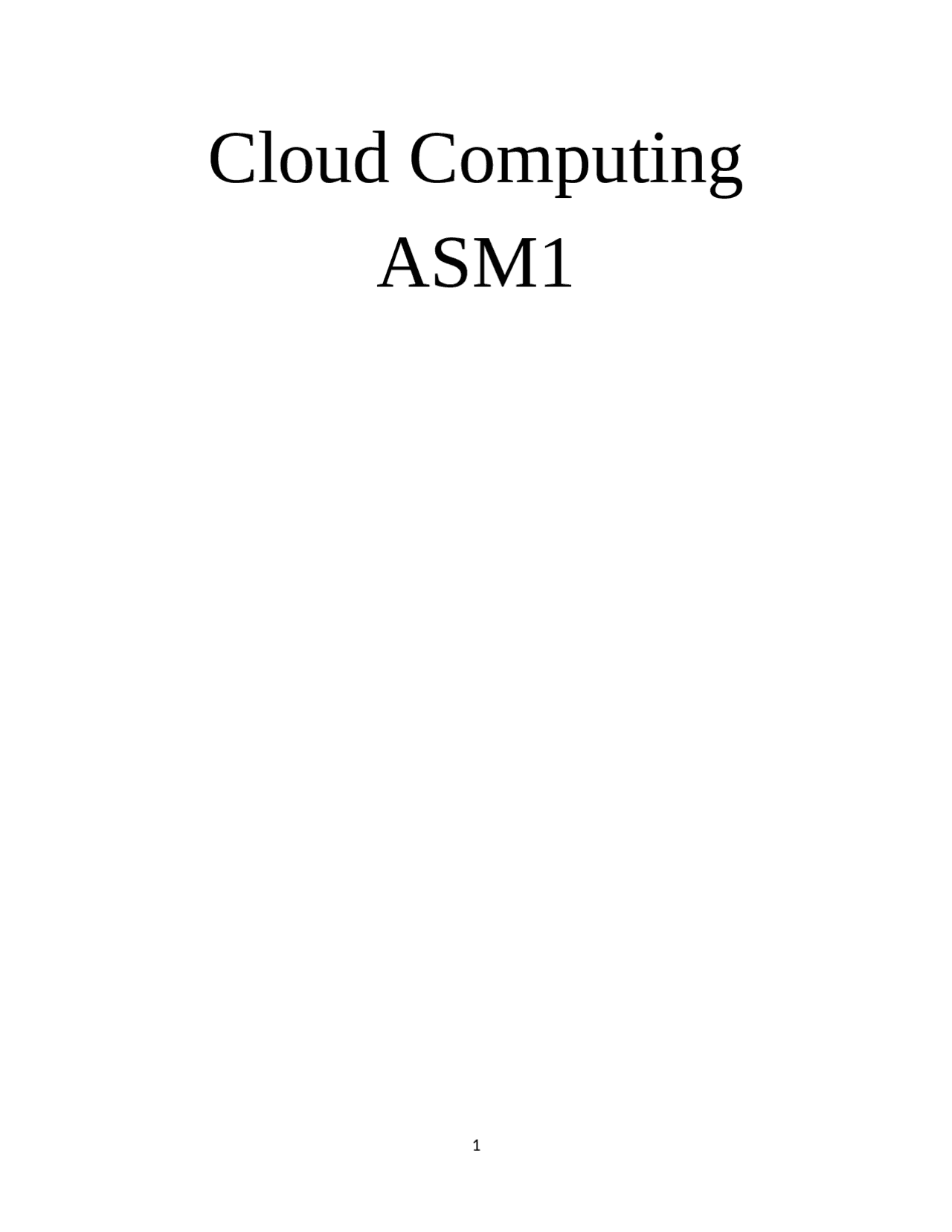 Cloud Computing Solutions | Assignments Law | Docsity