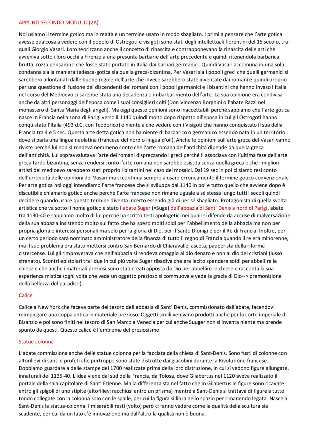 Sbobine di storia dell'arte medievale, secondo modulo | Transcriptions de Storia dell'arte ...