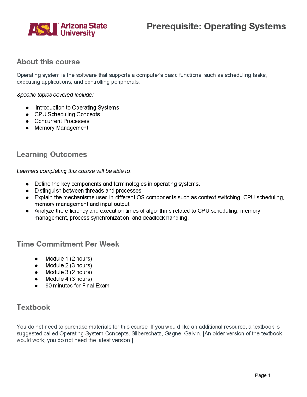 Prerequisite Operating Systems Summaries Operating Systems Docsity