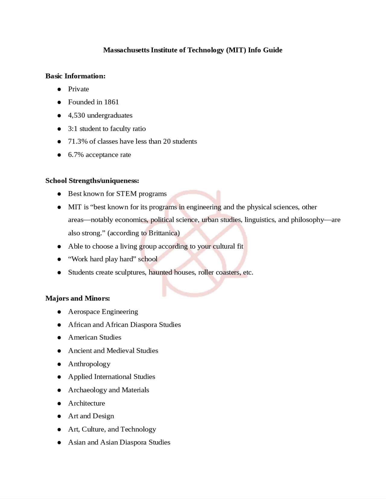 Massachusetts Institute of Technology (MIT) Info Guide | Exams ...