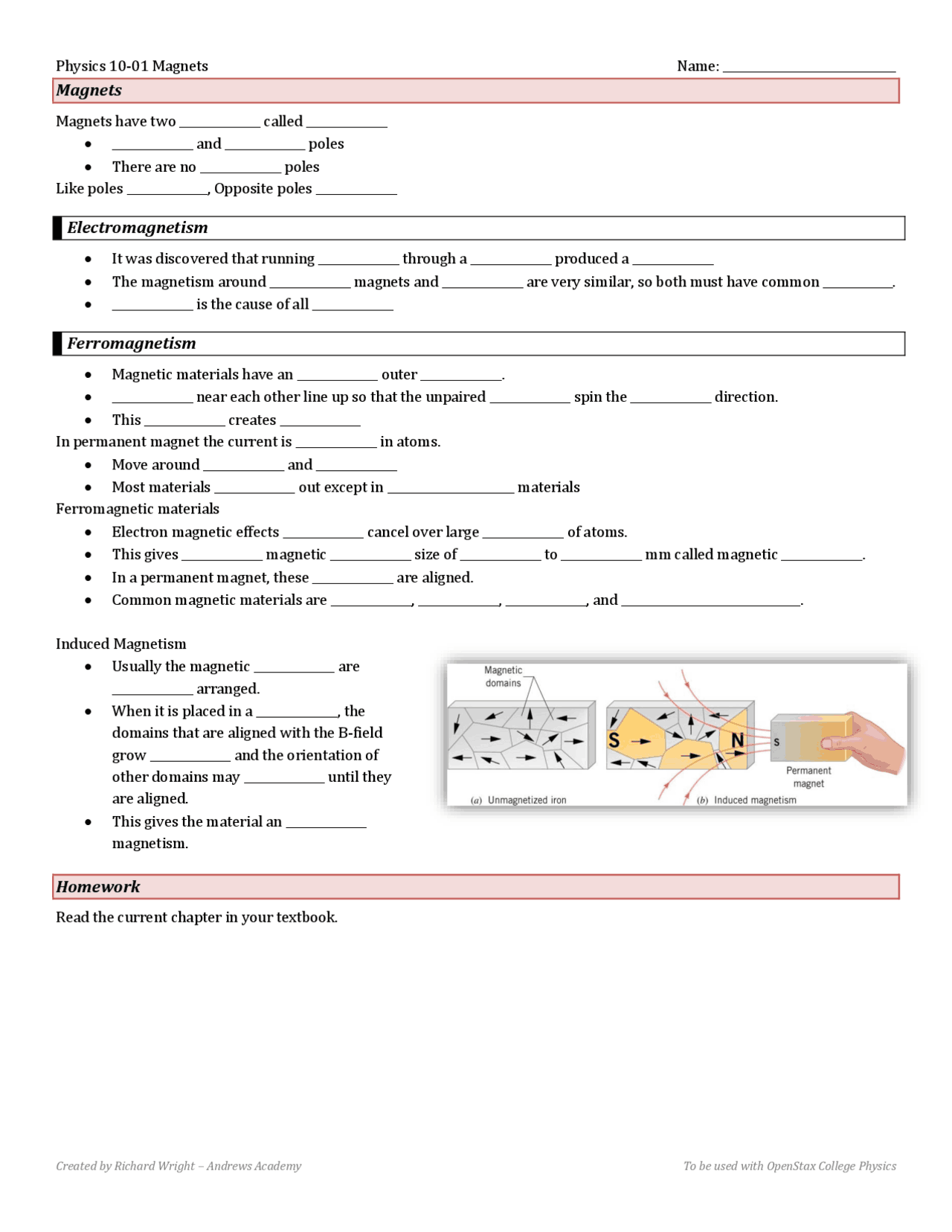 Magnets And Electromagnetism Lecture Notes Electromagnetism And