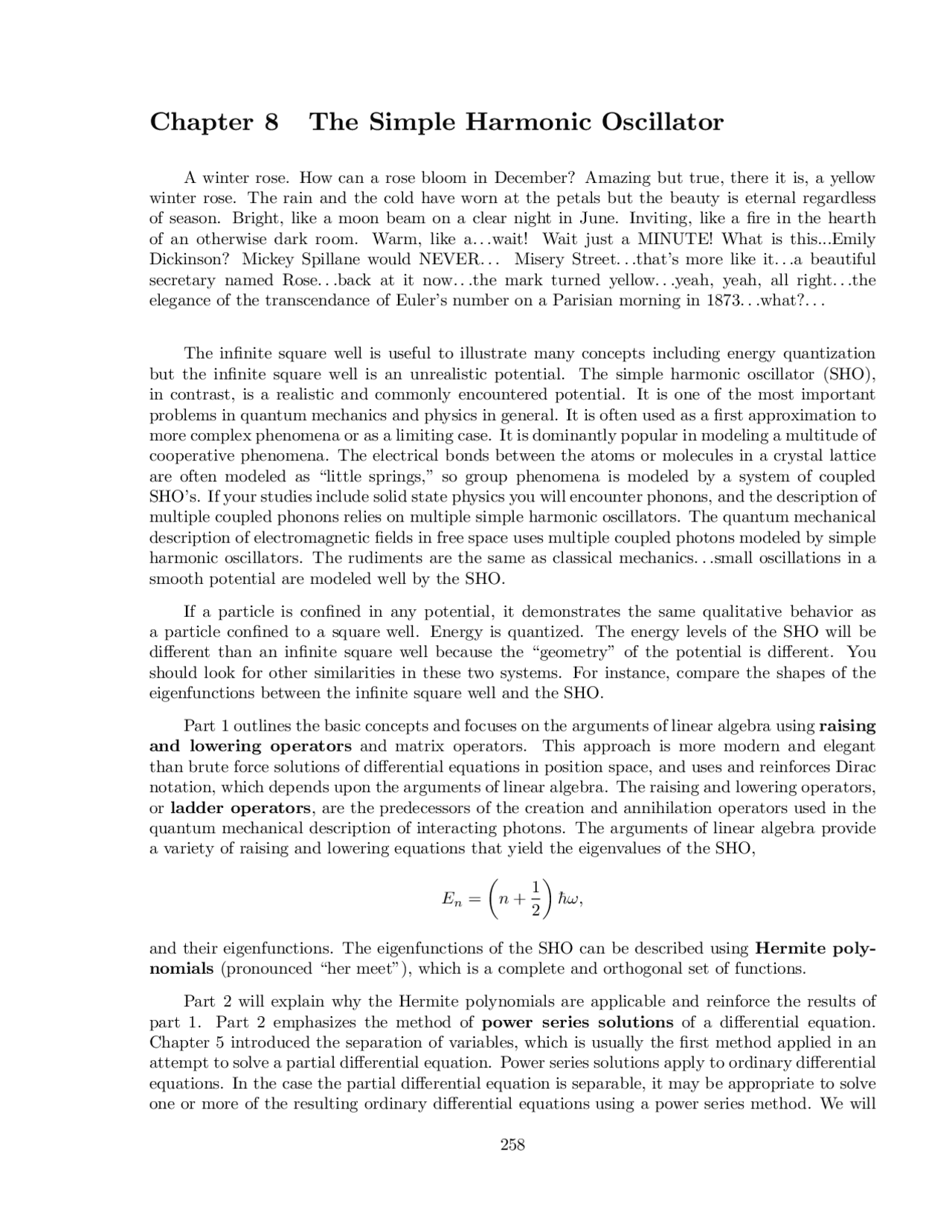 Chapter 8 The Simple Harmonic Oscillator | Summaries Physics | Docsity