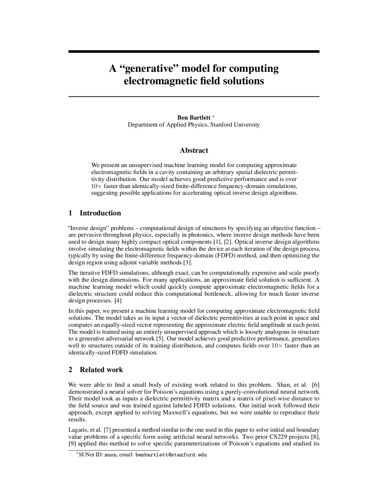 A Generative Model for Computing Electromagnetic Field Solutions ...