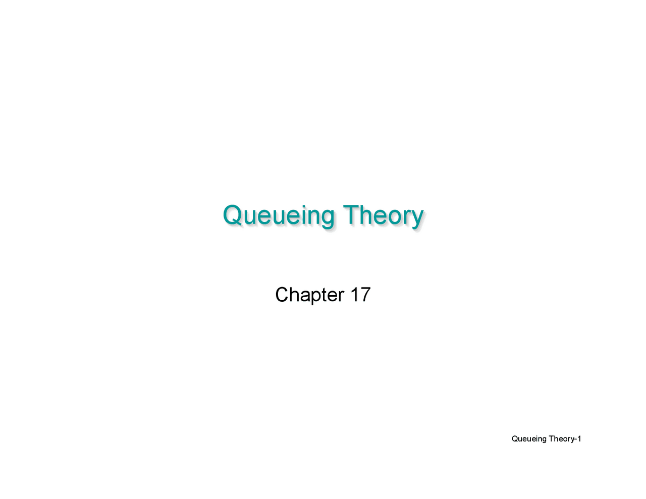 Introduction to Queueing Theory | Lecture notes Probability and ...