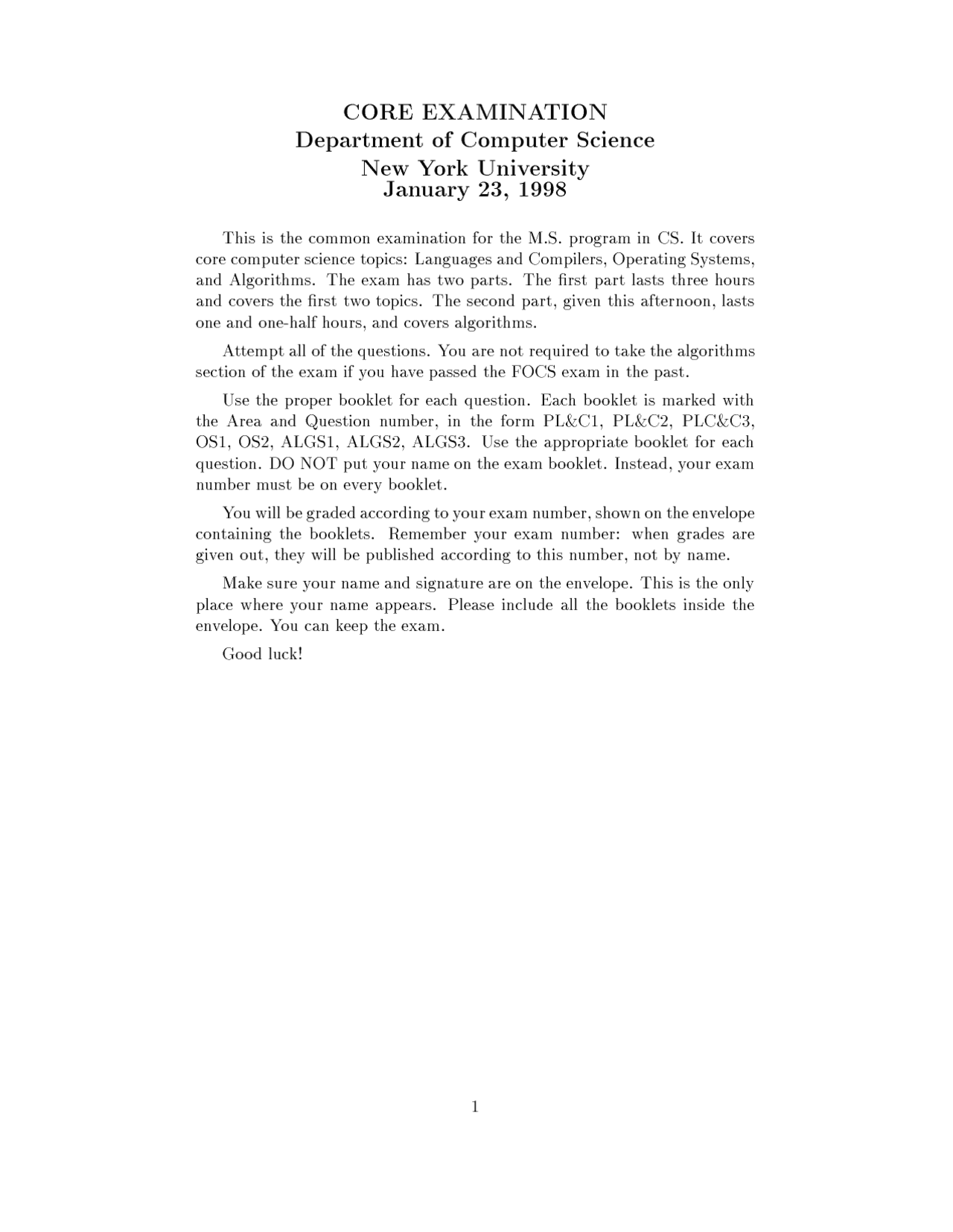 jan98core.pdf | Summaries Programming Languages | Docsity