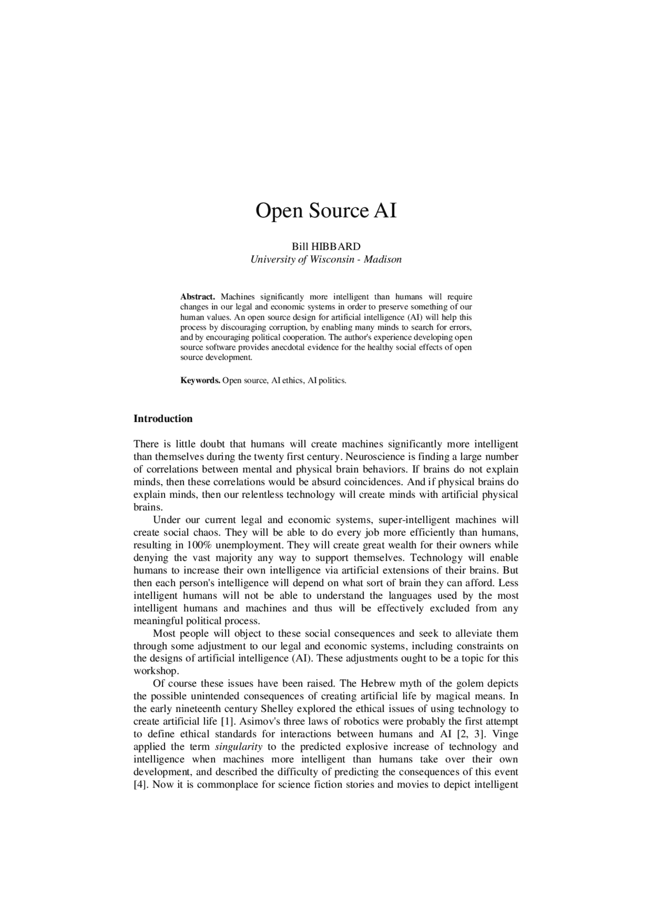 Open Source AI and the Need for Legal and Economic Changes | Essays (university) Artificial ...