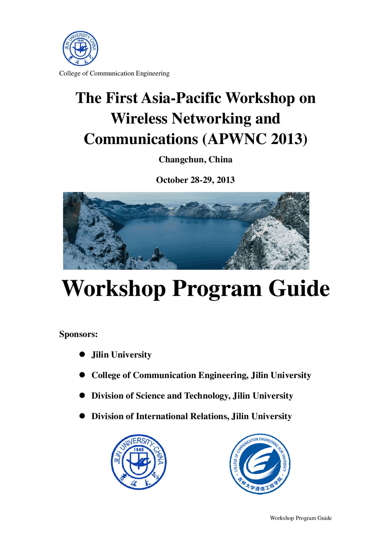 Workshop Program Guide | Summaries Wireless Networking | Docsity