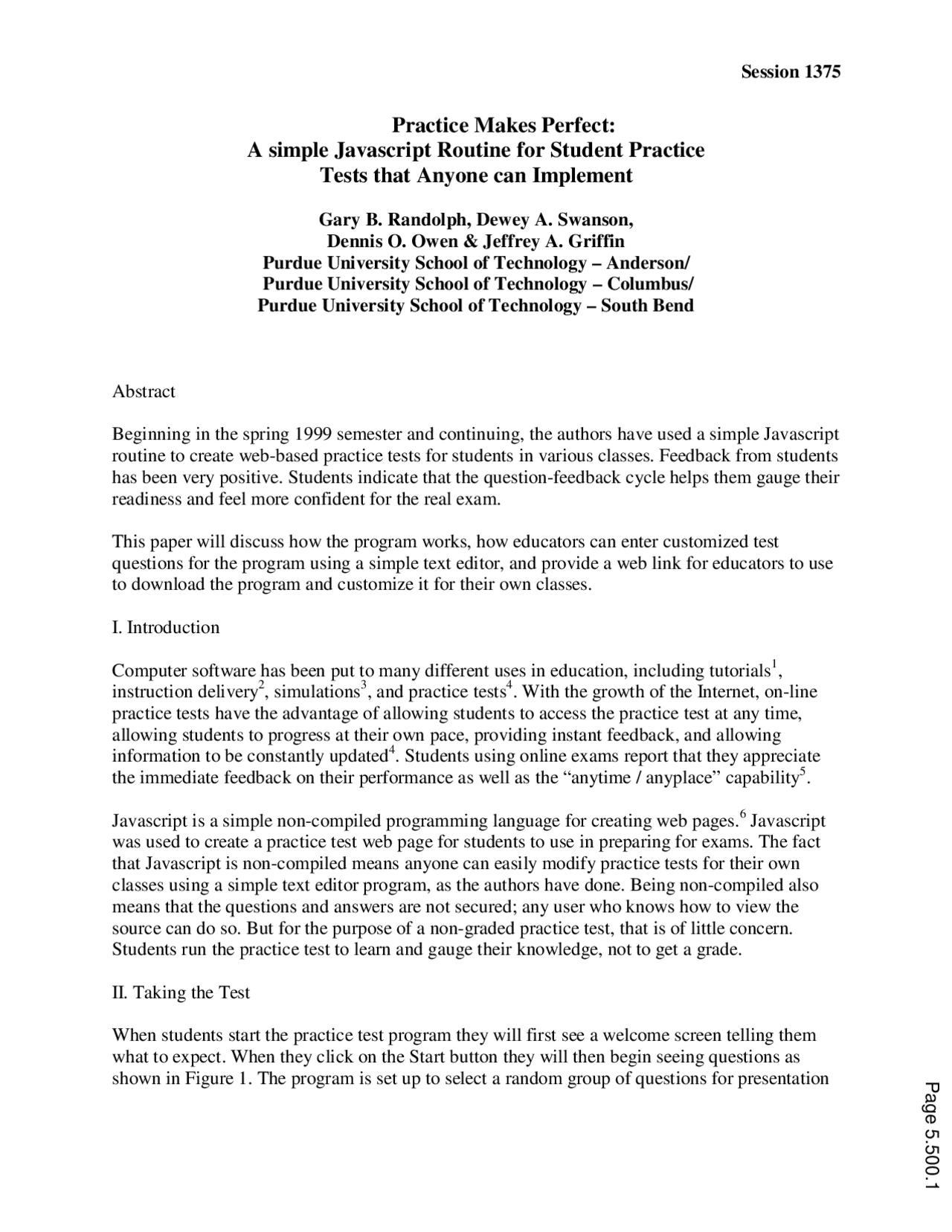 Practice Makes Perfect: A Javascript Routine for Student Practice Tests ...