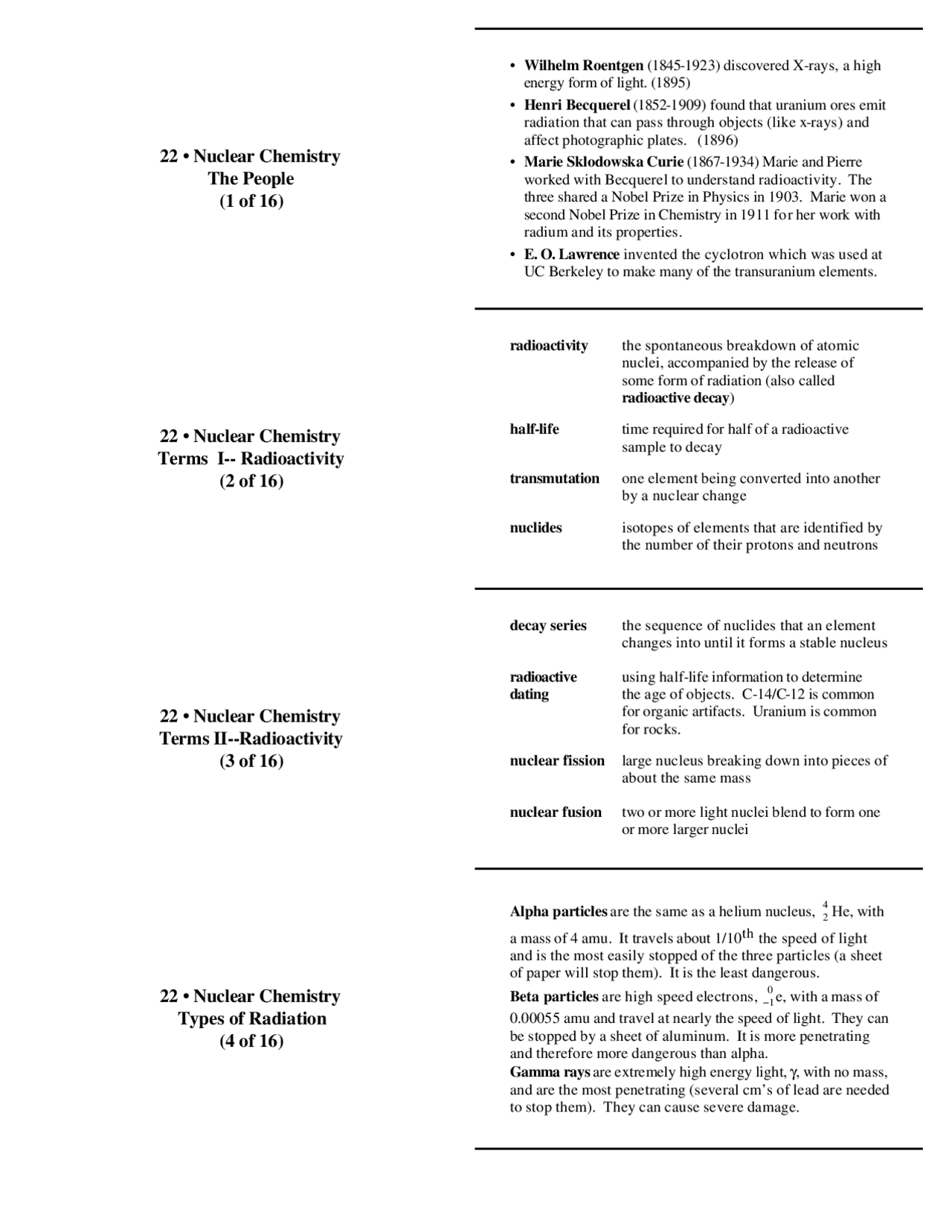 Introduction To Nuclear Chemistry Lecture Notes Nuclear Physics Docsity