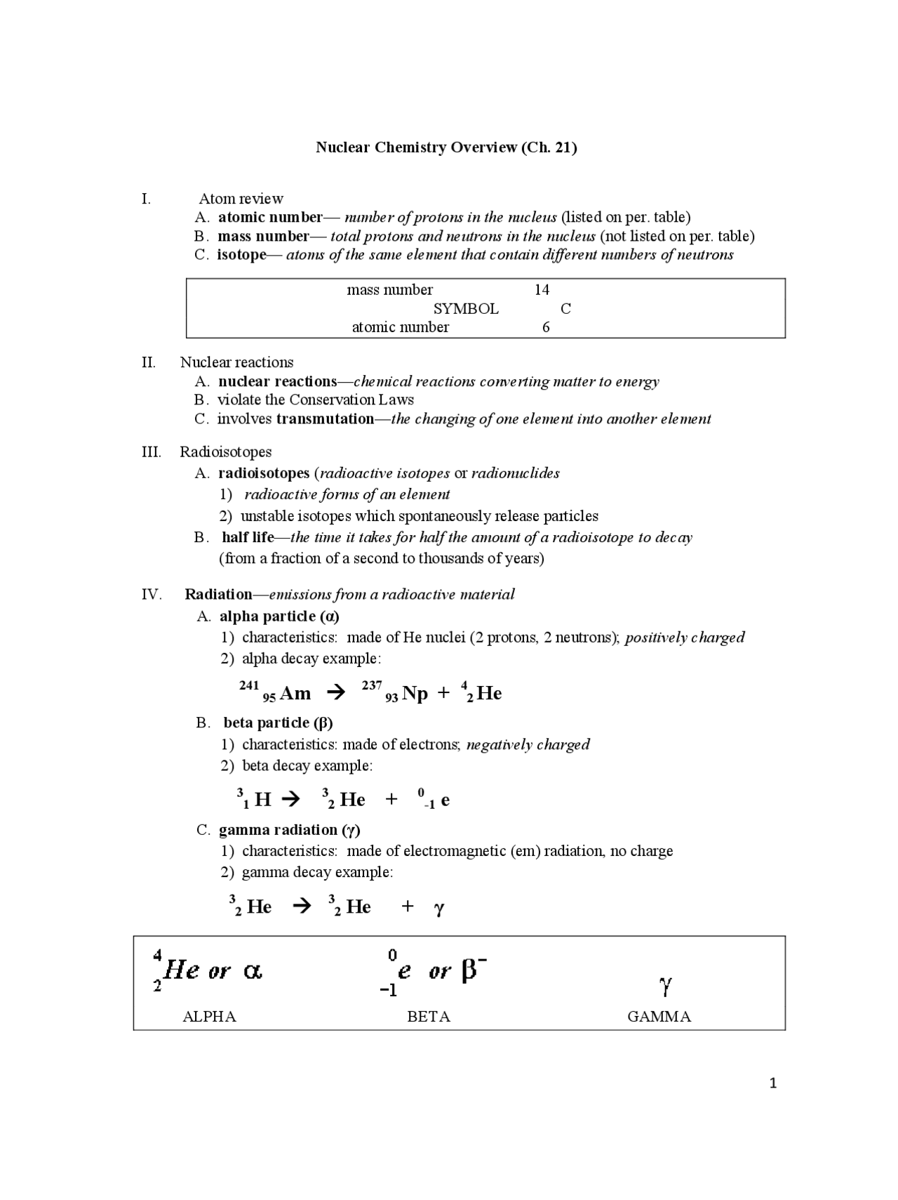 Nuclear Chemistry Overview Lecture Notes Nuclear Physics Docsity
