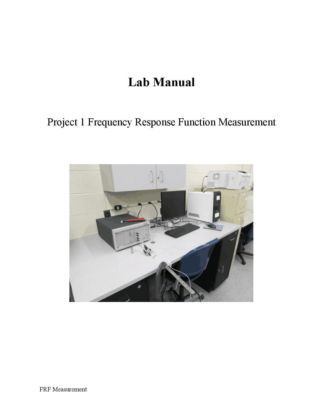 Lab Manual For Frequency Response Function Measurement Study Notes
