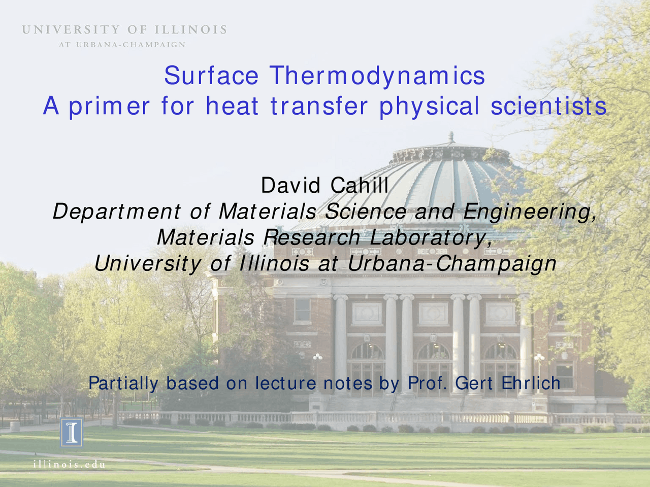 Surface Thermodynamics Lecture Notes Thermodynamics Docsity